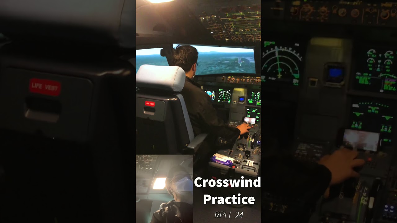 Maximum Demonstrated Crosswind A320 L3 Harris Simulator - YouTube