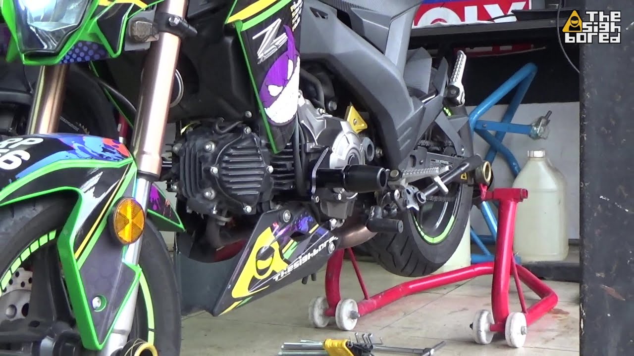 Kawasaki Z125 Pro | Modification 10 | Engine sliders - YouTube