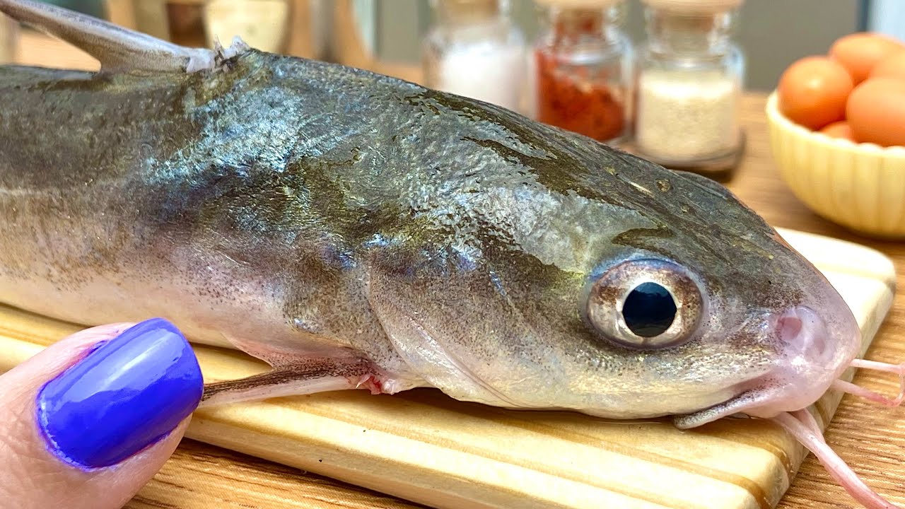 Miniature recipe wonder 🦈small catfish ASMR fish stew with vegetables ...