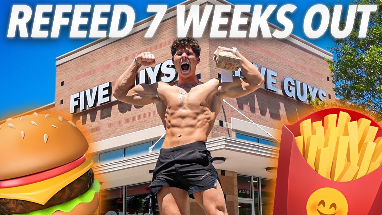 EATING BURGERS AND GETTING SHREDDED ON BODYBUILDING PREP - YouTube