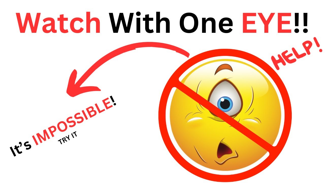 👁️Watch with ONE eye!!🫣🤯(IMPOSSIBLE!!) - YouTube