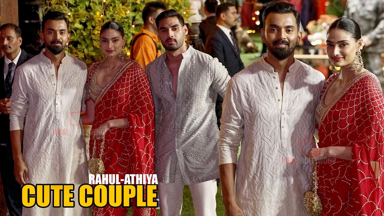 KL Rahul Pose With Wife Athiya Shetty Arrives For Ambani Family s
