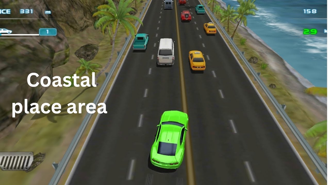 turbo racing car games coastal place area for driving Android playing ...