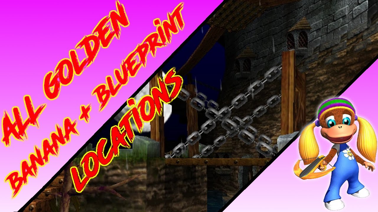 Donkey Kong 64 - Creepy Castle - Tiny Kong Golden Banana + Blueprint ...