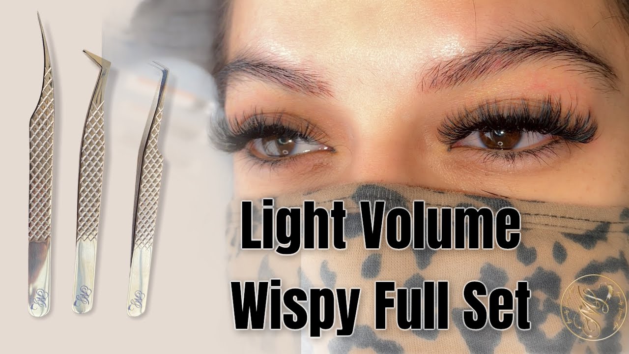 LIGHT VOLUME WISPY - FULL SET | New Gold Pro Tweezers - YouTube
