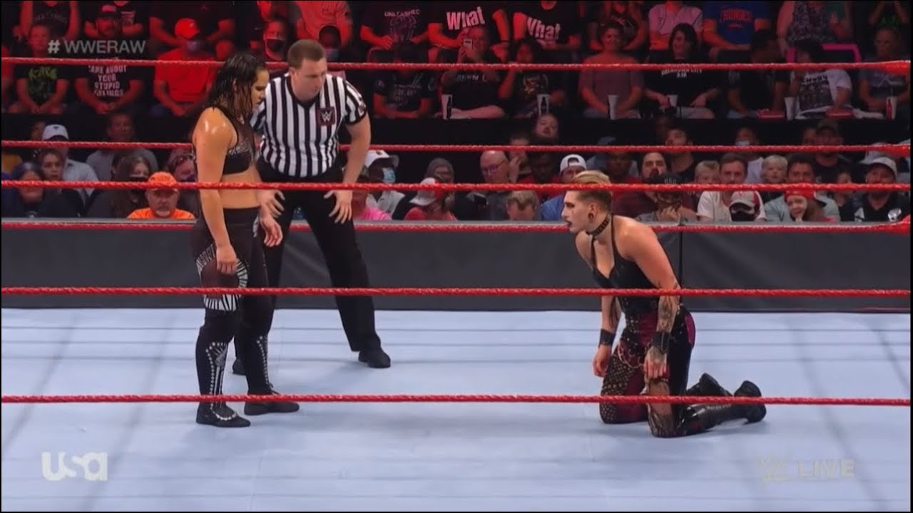 Wwe Raw Rhea Ripley w/Nikki A.S.H vs Shayna Bazler w/ Nia Jax 8/30/21 ...