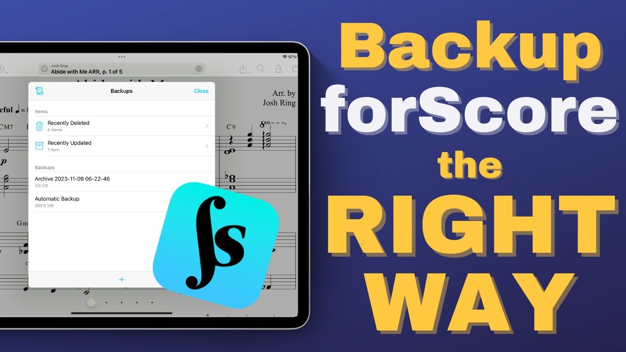 Backup your forScore Library — the CORRECT Way — before it’s too late! - YouTube