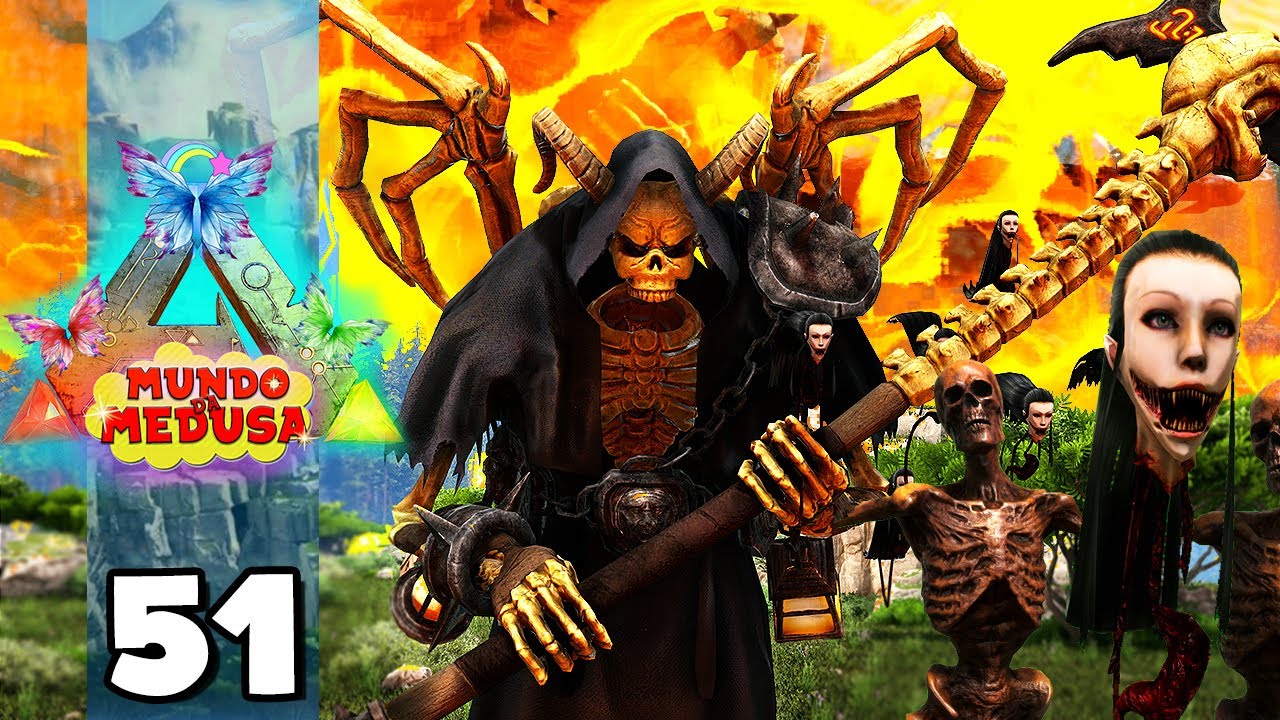 BATALHA CONTRA A TERRÍVEL BOSS MORTE (LICH)!!! ARK: MUNDO DA MEDUSA 51 ...