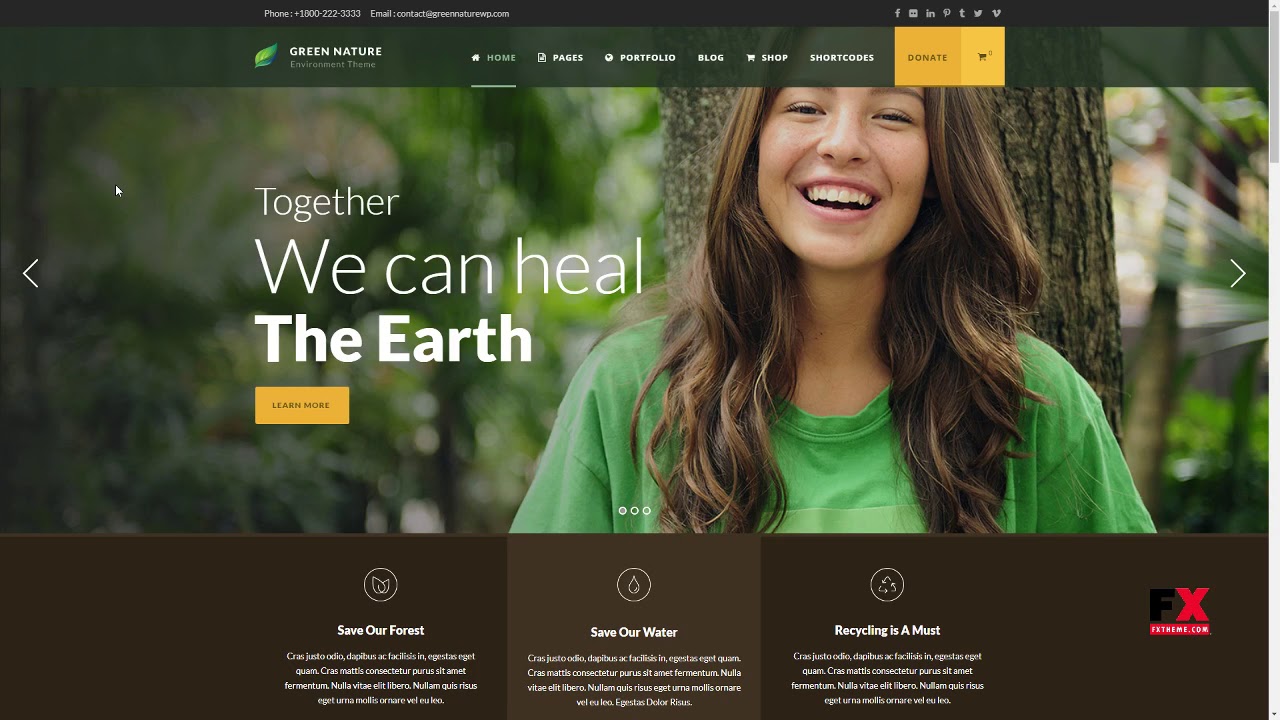 Green Nature - Environmental / Non-Profit WP Theme - YouTube