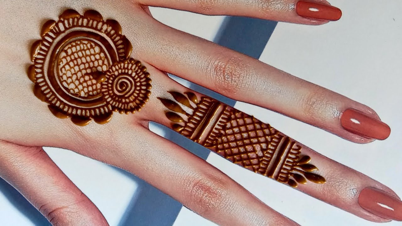 Beautiful Middle Finger Mehandi Design. Very Simple & Easy Mehandi ...