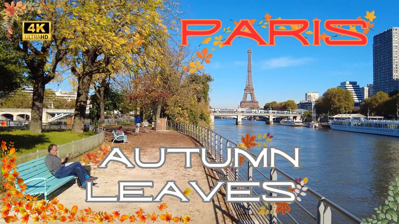 [4K] Leaves & Colors of Paris in Autumn 🍁 A Romantic Walk Through ...