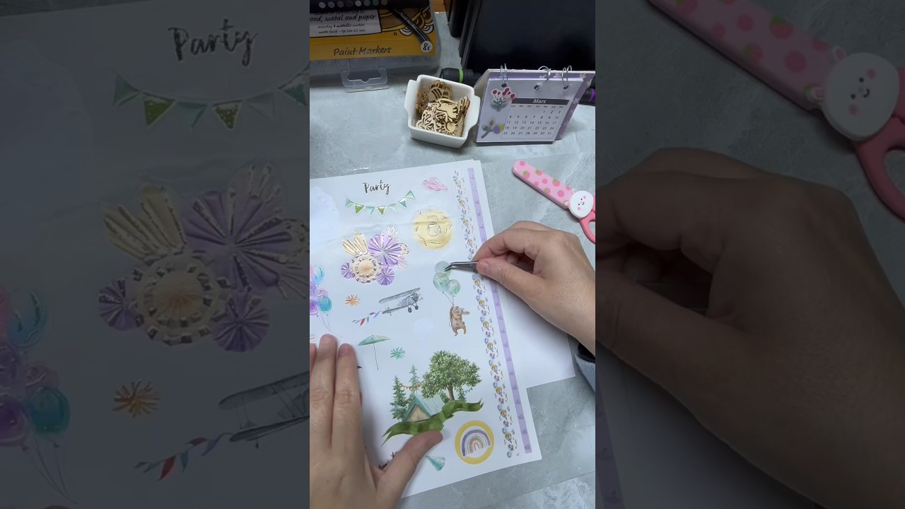 Comment créer un marque page avec des stickers #asmr #ideas - YouTube