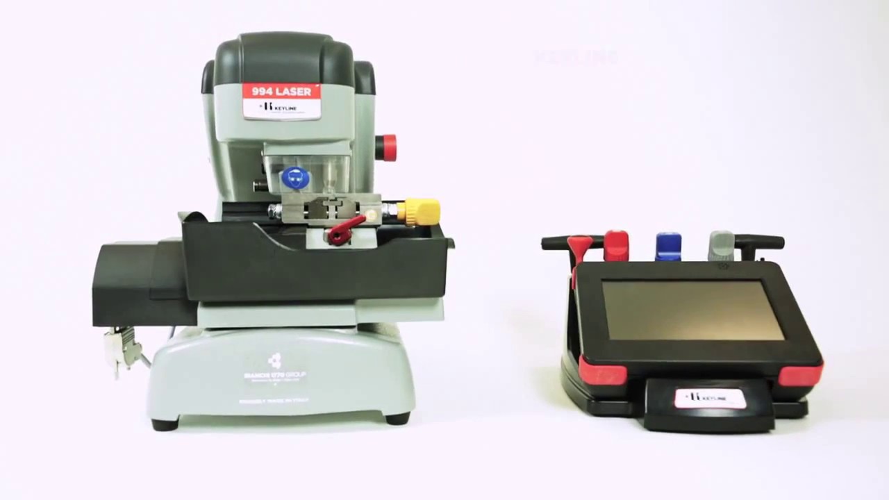 Ford key cutting by code Keyline 994 Laser - YouTube