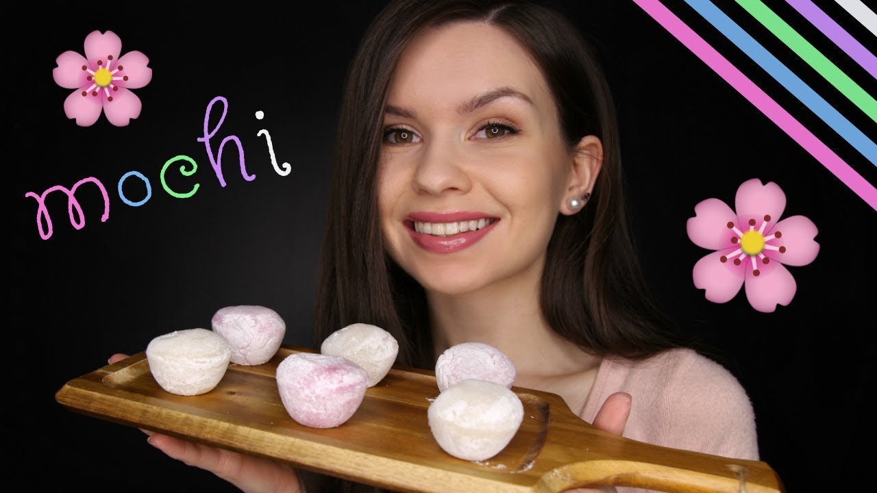ASMR - Eating Mochi Ice Cream 🌸 Eating/Mouth Sounds with Whispering ...