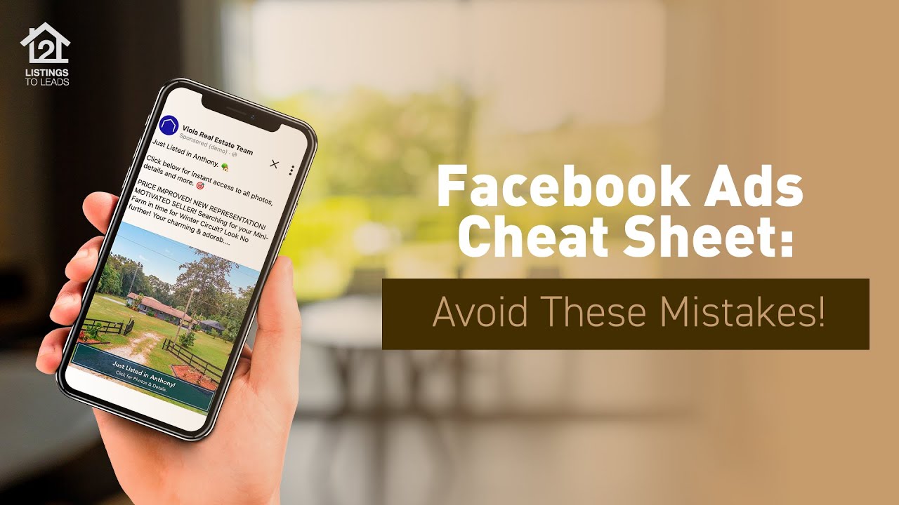 Facebook Ads Cheat Sheet: Avoid These Mistakes! - YouTube