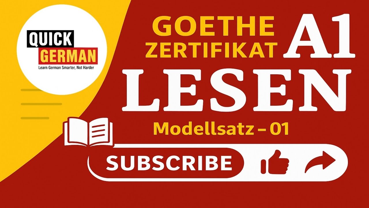 Modellsatz - 1 || A1 Lesen || Goethe Zertifikat || A1 Lesen Modellsatz ...