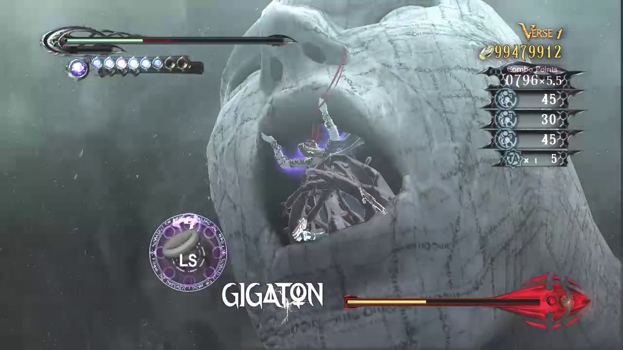 Bayonetta Boss Fight PT 2 Hard Difficulty - YouTube