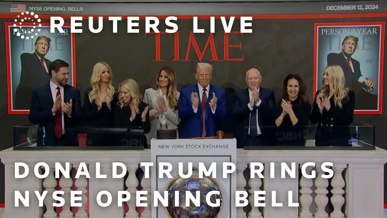 LIVE: US President-elect Donald Trump rings NYSE bell - YouTube