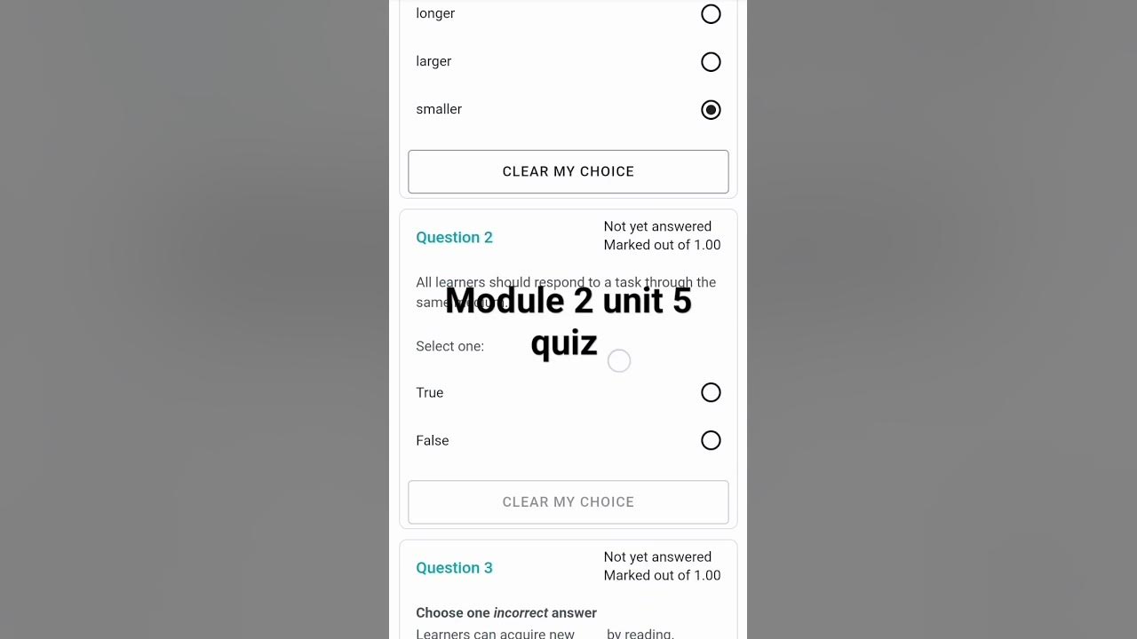 #module 2 unit 5 quiz with answers #easte training #Qaed training - YouTube