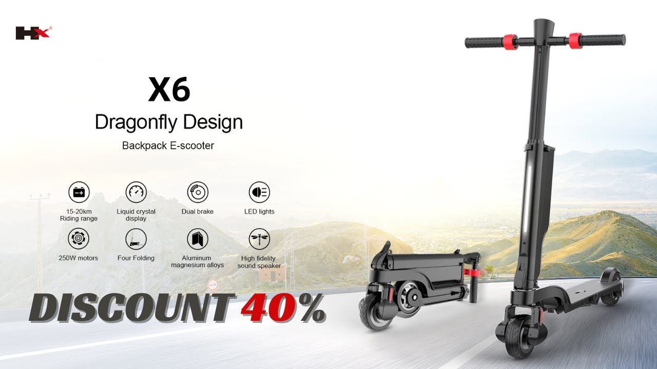 HX X6 electric scooter Foldable 350W 25KM/H Electric scooters 7.5AH 36V ...