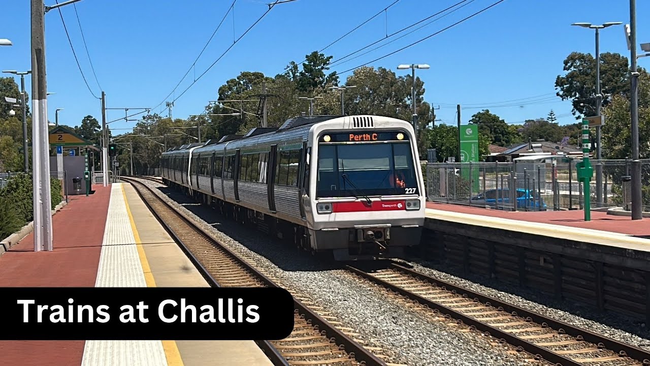 Trains at Challis - YouTube