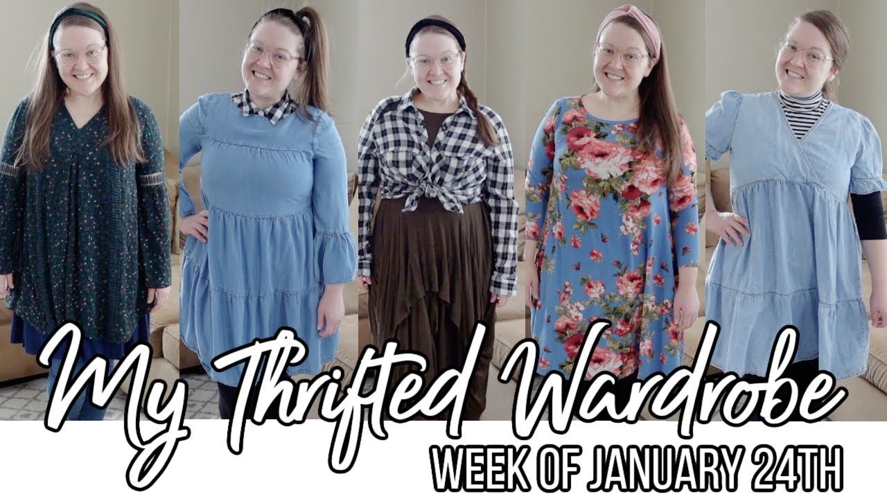 MY THRIFTED WARDROBE | THRIFTED WARDROBE IDEAS | LESS THAN $10 AN ...