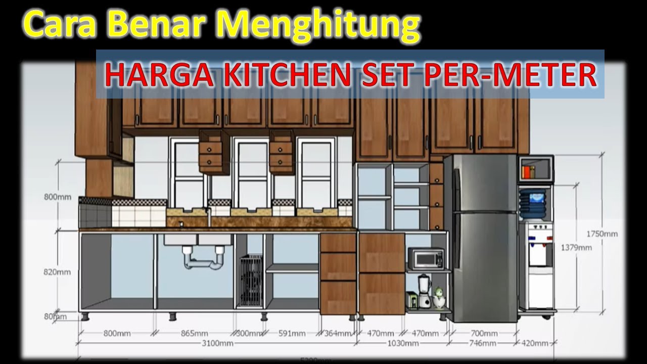 Harga Kitchen Set Permeter lari & Persegi 2022 Terbaru - YouTube