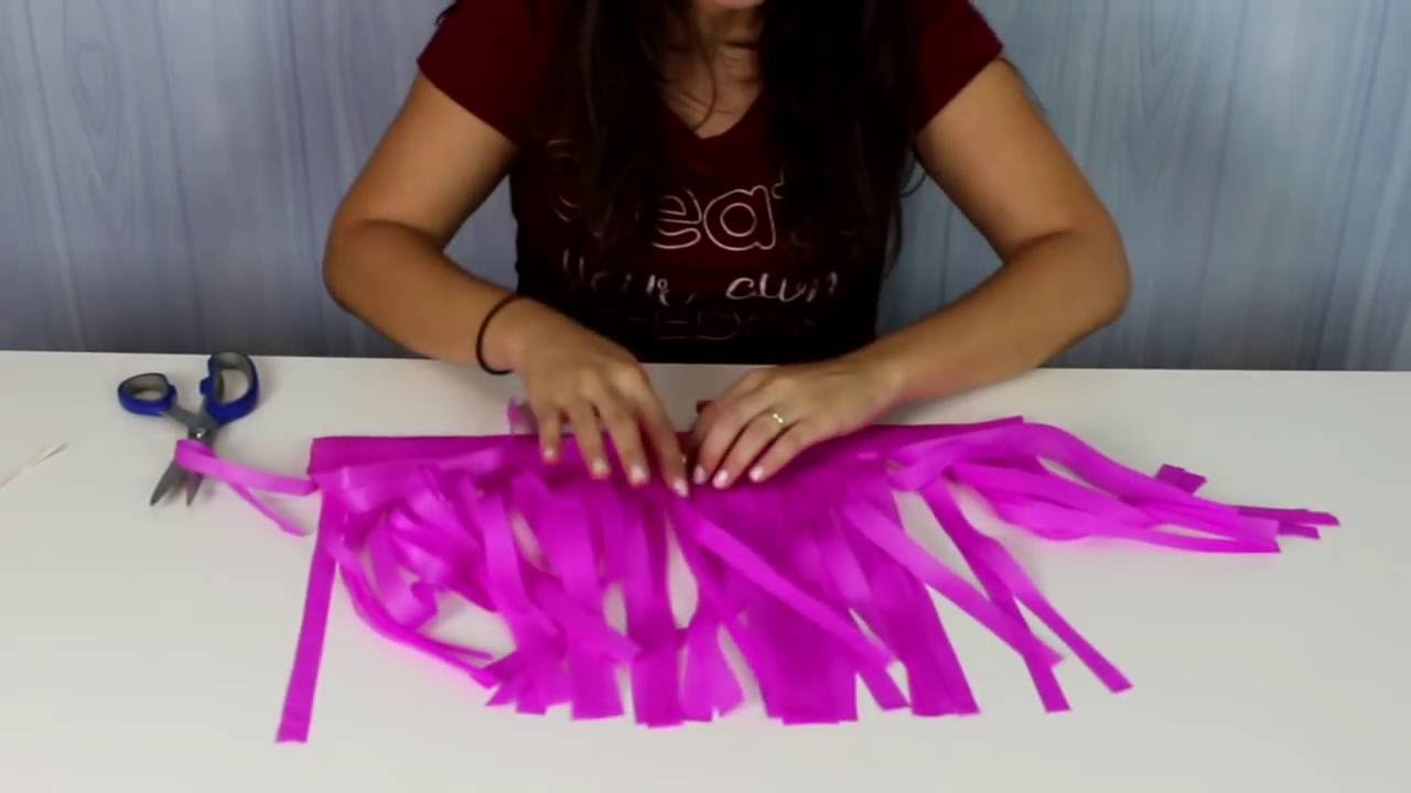 Pompom Diferente de Papel de Seda para Pendurar na Parede - YouTube