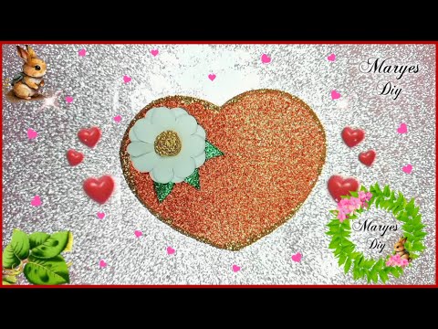 Caja de Corazon en Foami Manualidades - YouTube
