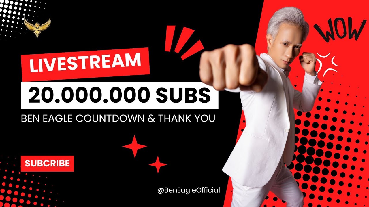 BEN EAGLE LIVESTREAM COUNTDOWN 20M SUBSCRIBERS - YouTube