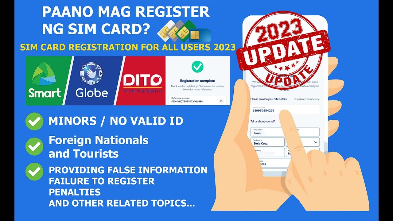 PAANO MAG REGISTER NG SIM CARD 2023 | SIM CARD REGISTRATION PROCEDURES ...