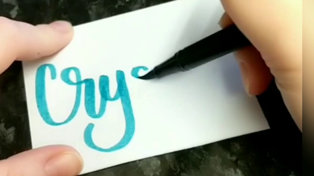 Crystal - modern calligraphy name - YouTube