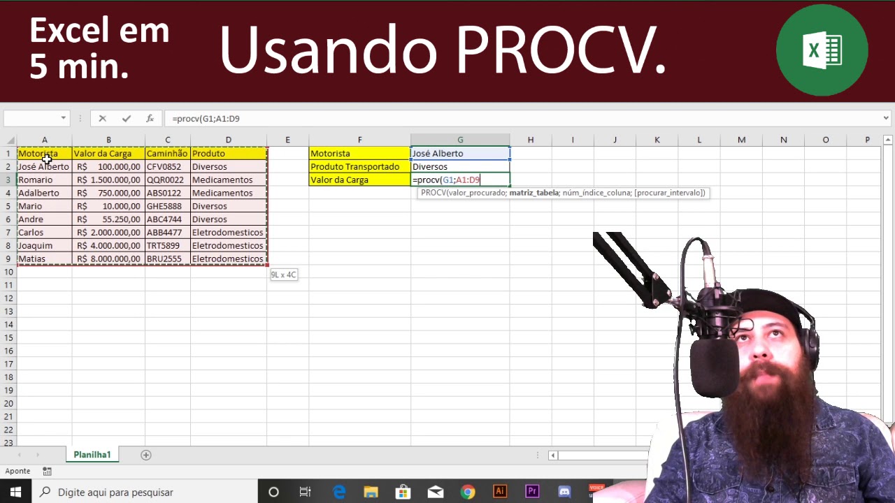 Aprenda em pouco tempo como usar a formula PROCV - YouTube