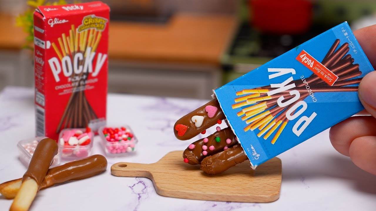 How To Make Pocky on Mini Kitchen | Satisfying Tiny Dessert | Mini ...