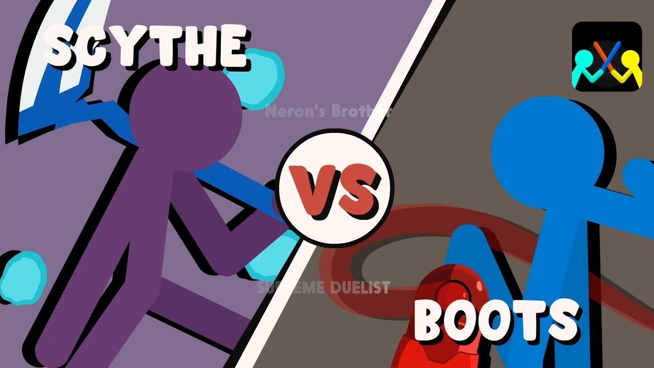 Supreme Duelist Stickman Animation: Scythe vs Boots - YouTube