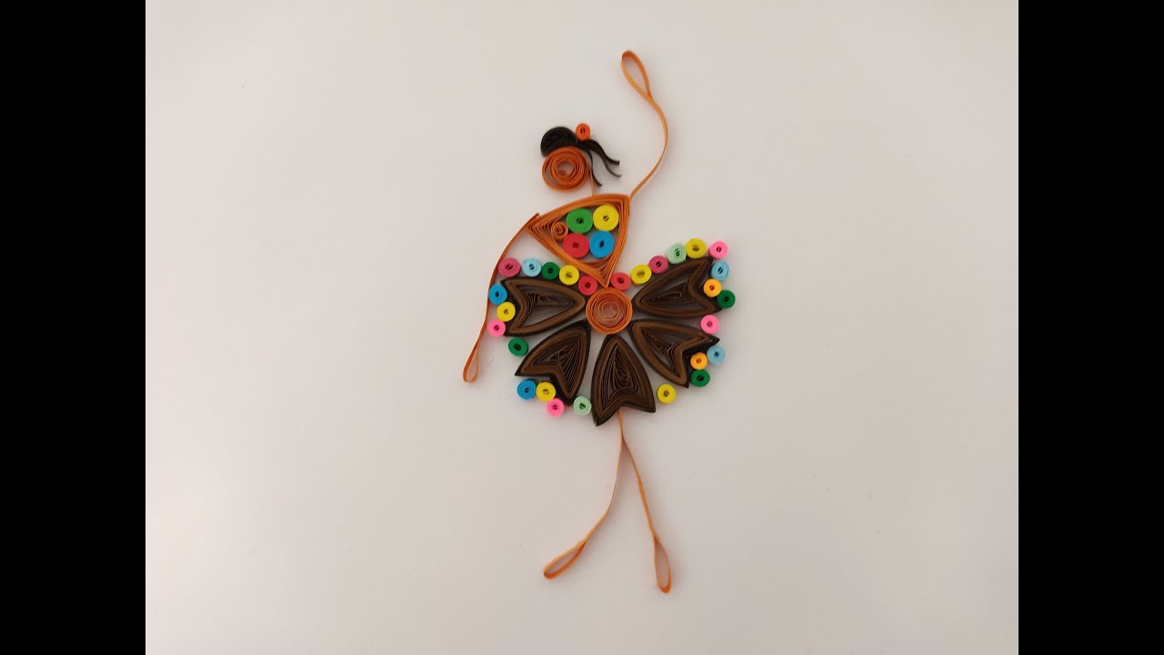 DIY//Tutorial//How to make a Ballerina using Quilling Paper 💃🏽 - YouTube