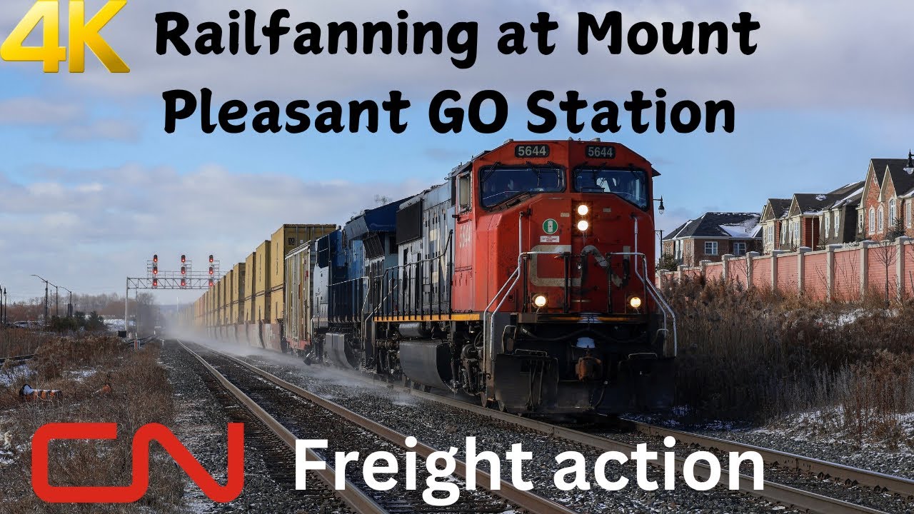 [4K!] Railfanning the CN Halton sub at Mount Pleasant GO Station with ...