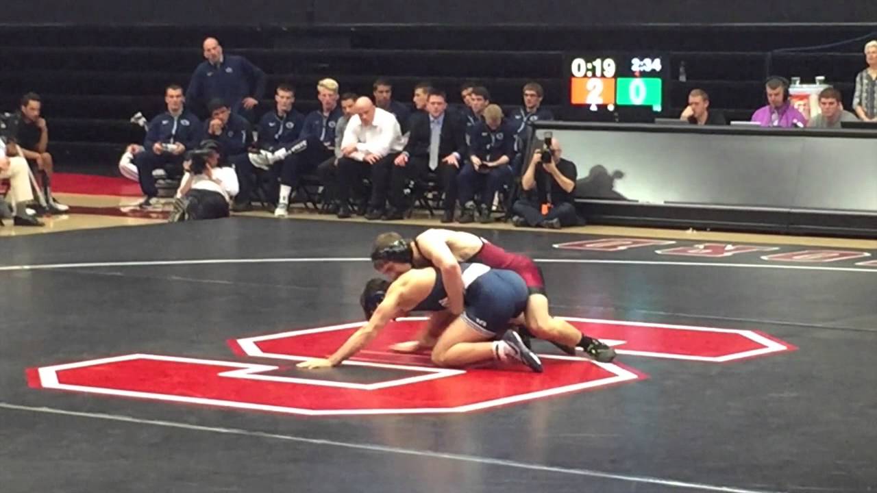 Stanford vs Pennstate Wrestling (Joey McKenna vs Jimmy Gulibon) - YouTube