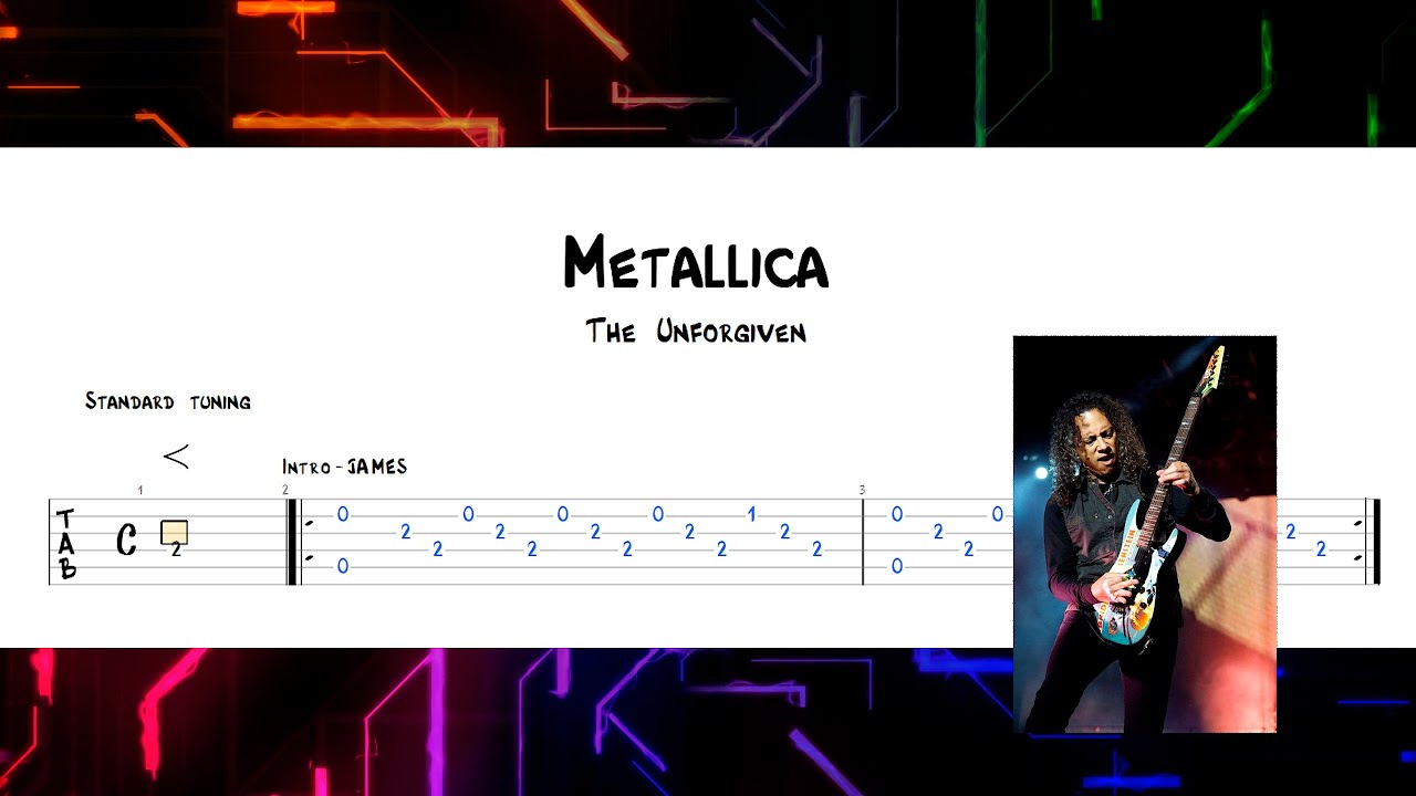 Metallica - The Unforgiven | GUITAR TAB (Standard tuning) - YouTube