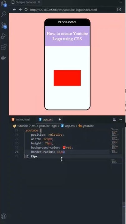 How to create YouTube logo using only CSS. #shorts #html #css #youtube - YouTube