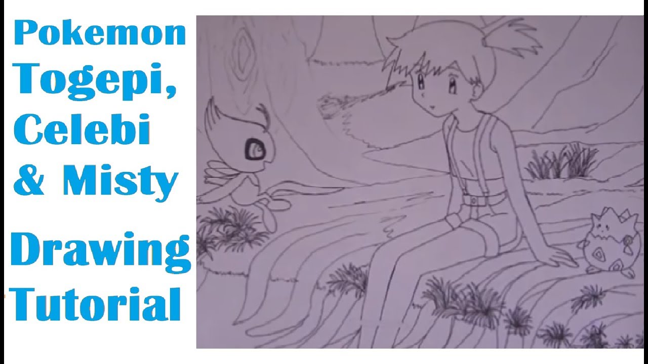 Pokemon Misty Togepi Celebi Drawing Tutorial No.10 - YouTube