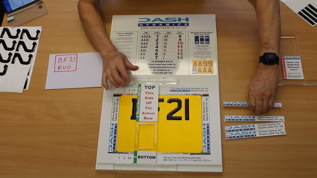 Dash Dynamics UK Square Number Plate Jig - YouTube