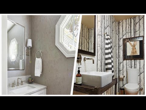 75 Beautiful Blue Floor And Brown Floor Powder Room Design Ideas #619 💙