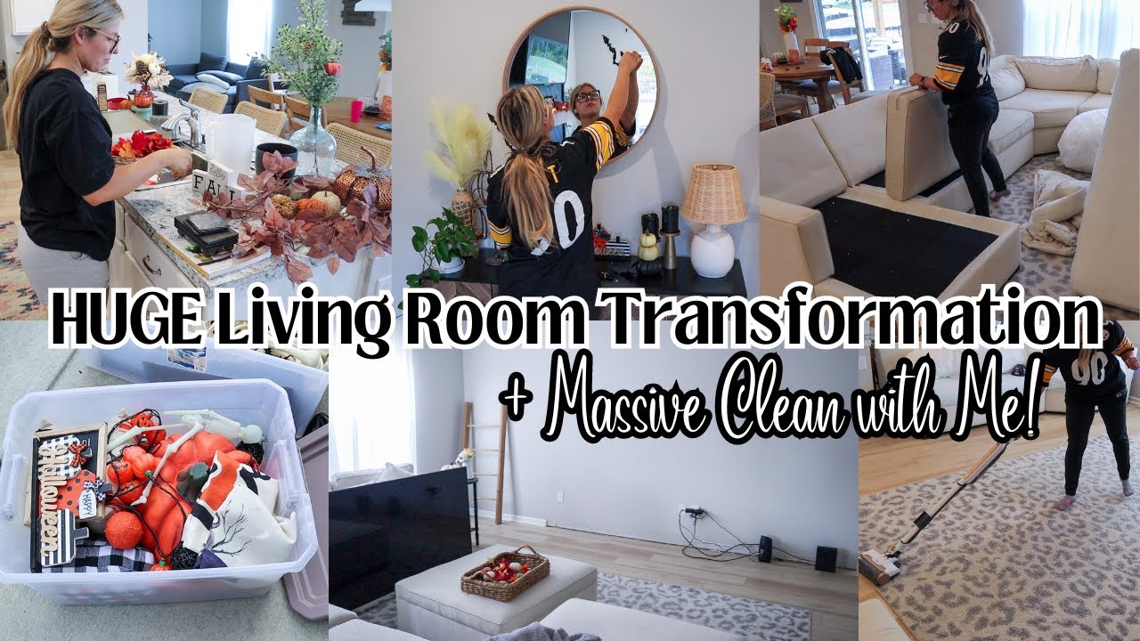 Massive Clean with Me | Huge Living Room Transformation | New Home ...