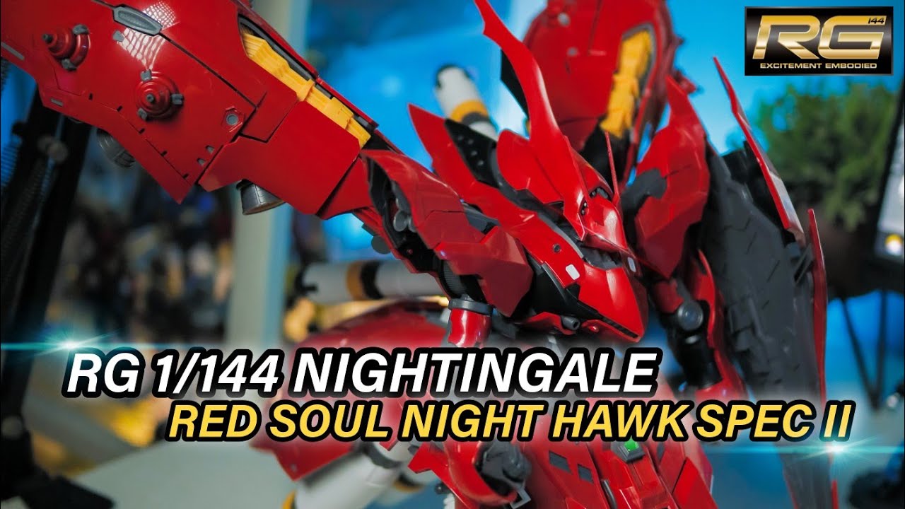 Review RG 1/144 Gundam Nightingale Red Soul Night Hawk Spec II - Gundam ...
