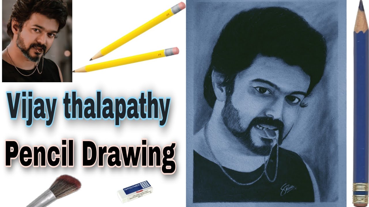 tamil Actor vijay thalapathy pencil drawing|Draw2Day|vijay|tamil cinema ...