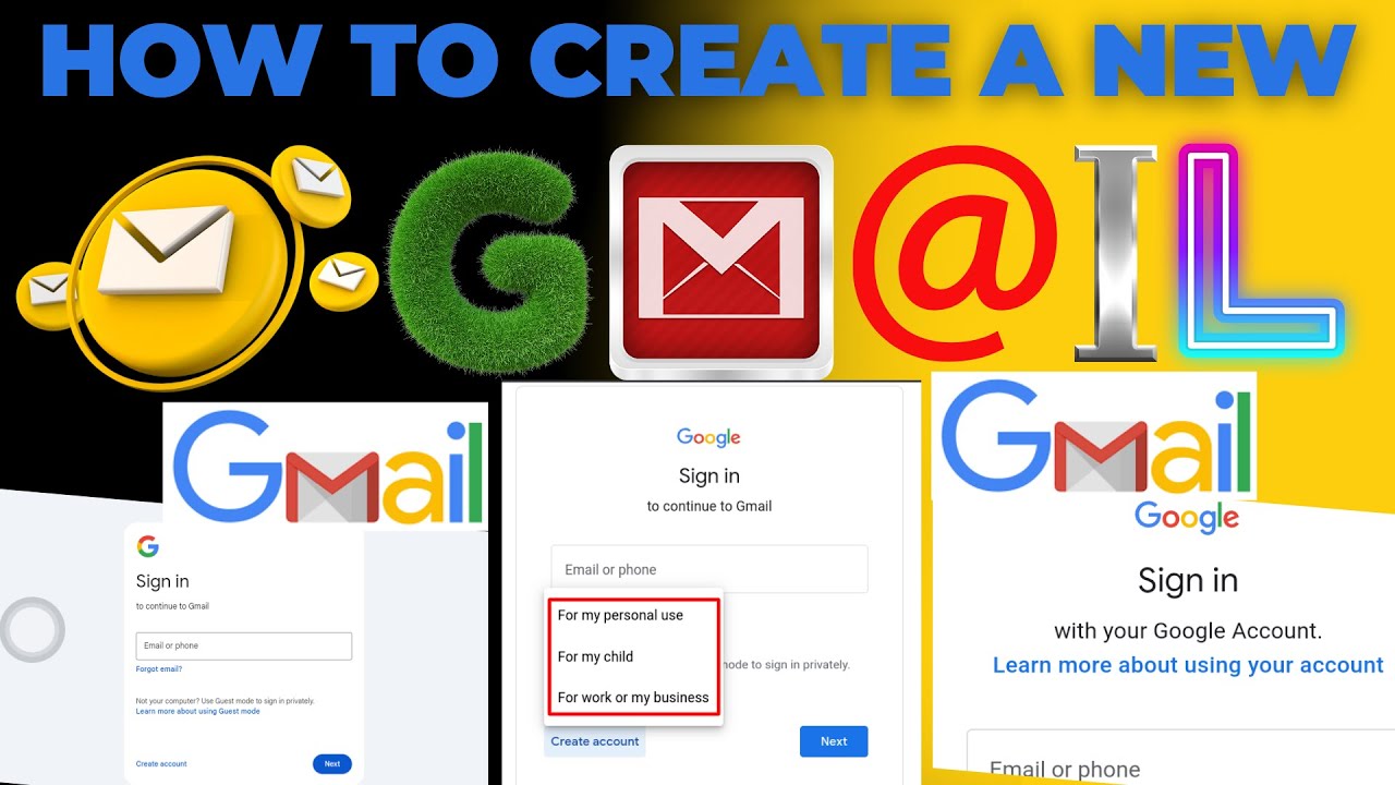How To Create Gmail Account|New Gmail Email Account Create|SYF POINT ...