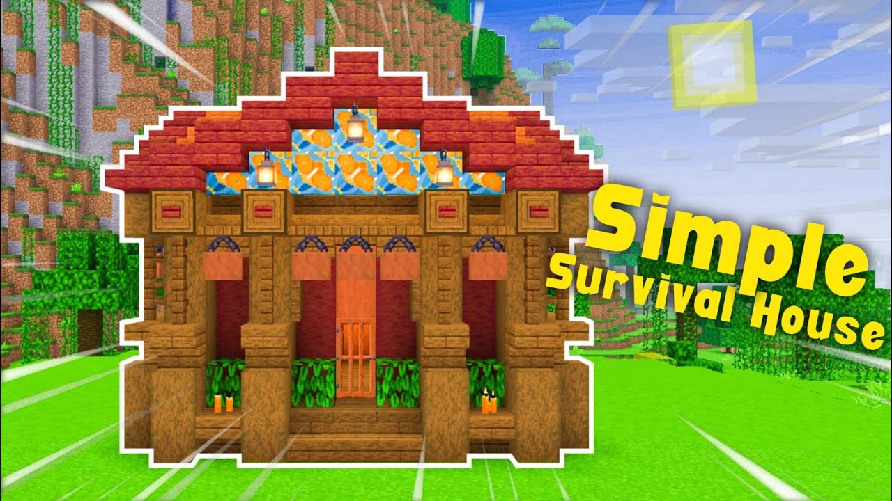 Minecraft : Simple Survival House - Mudah - YouTube