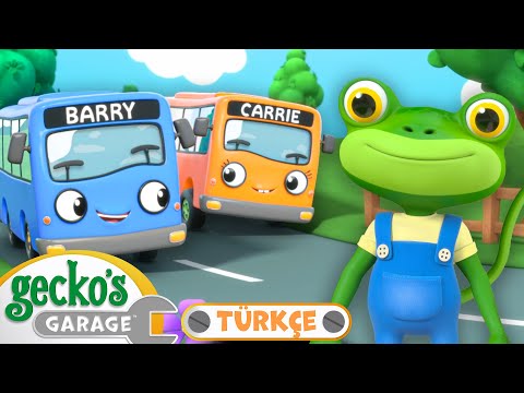 YARDIM! Otobüs Gölete Düştü! | 🐸 Gecko'nun Garajı - Çocuklar için Kamyonlar