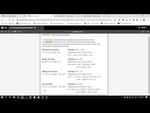 enVision Algebra 2 Topic 3, Lesson 3 Concept: Polynomial Identities ...
